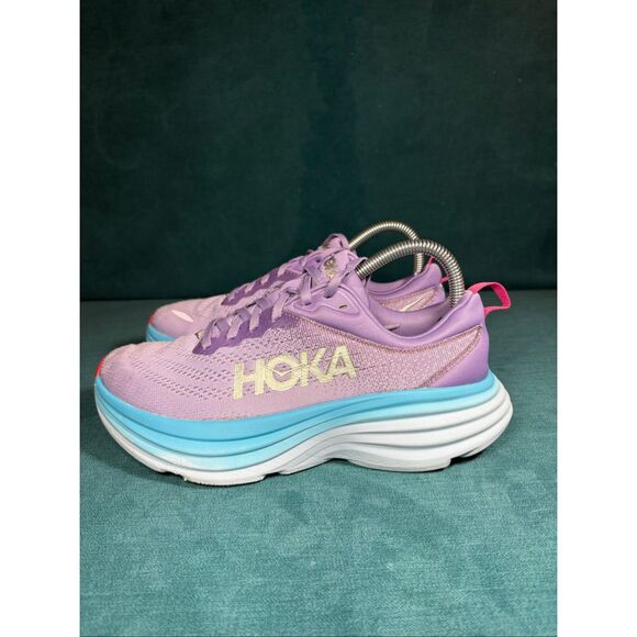 Hoka | Shoes | Hoka Bondi 8 Running Shoes Womens Size 75b Lavender Blue ...